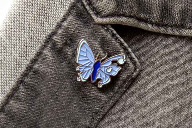 Common Blue Butterfly Pin – Justin Erickson Art